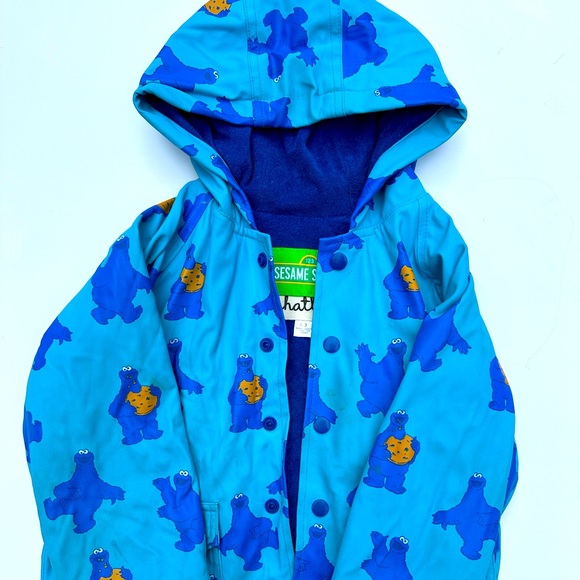 Hatley | Jackets & Coats | Hatley Lined Rain Jacket Sesame Street Blue ...